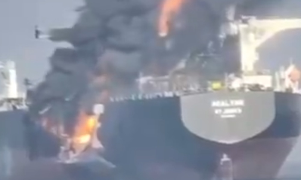 Oil spill detected from Tuesday’s tanker collision in the Gulf of Oman ...